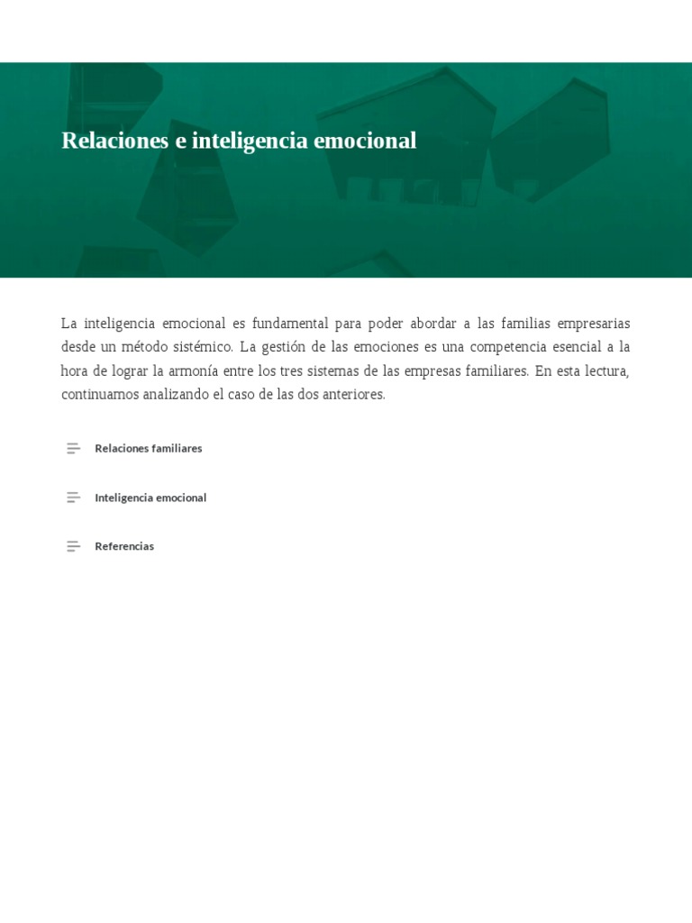 Relaciones E Inteligencia Emocional Pdf Las Emociones 0564