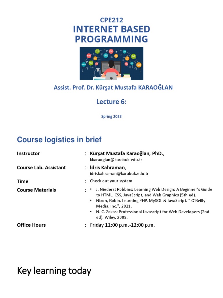 CPE212 Week6 | PDF | Java Script | Document Object Model