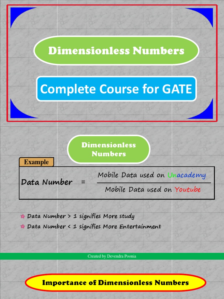 Dimensionless Numbers in Chemical Engineering For GATE - 3 | PDF