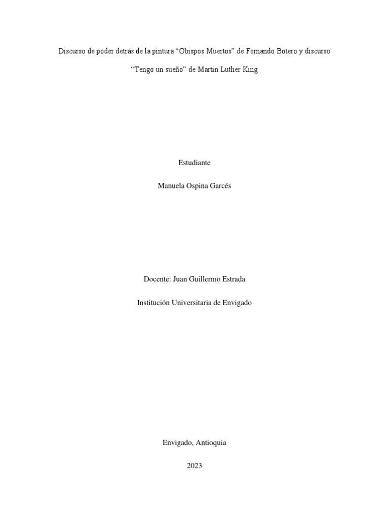 Discurso de Poder Detrás de La Pintura "Obispos Muertos" de Fernando ...