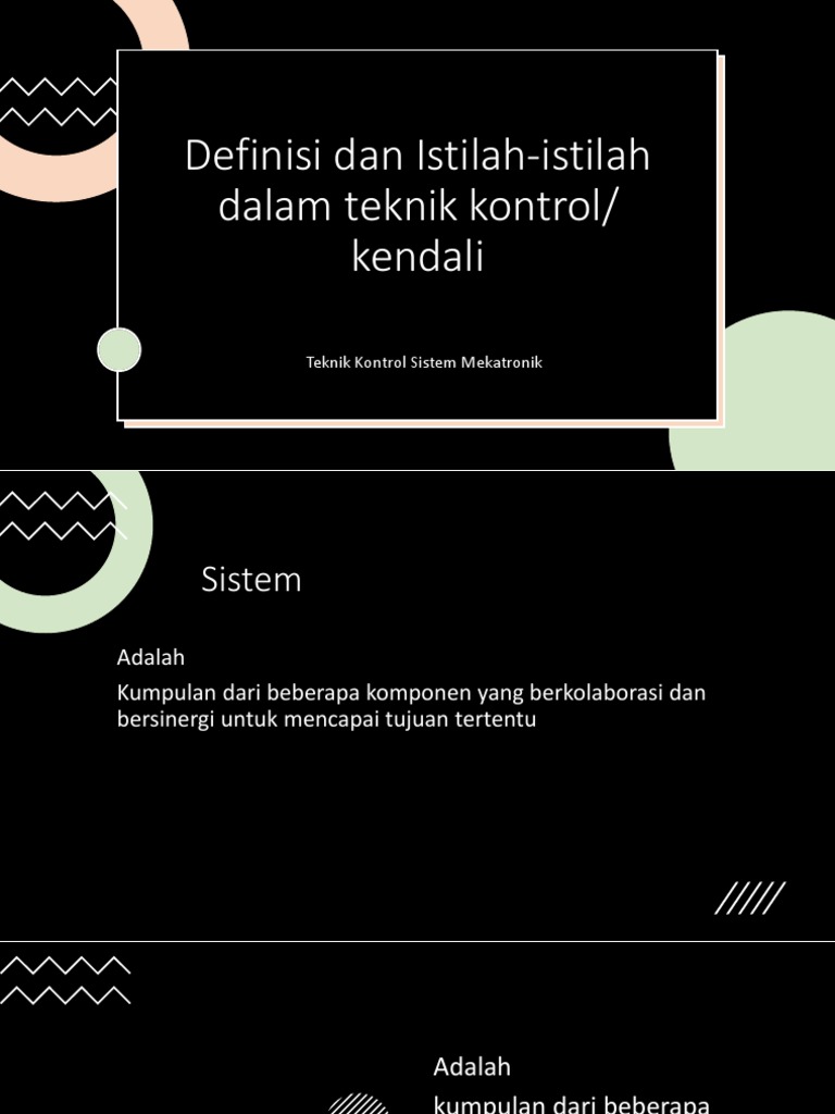 Definisi Dan Istilah Dalam Teknik Kontrol | PDF