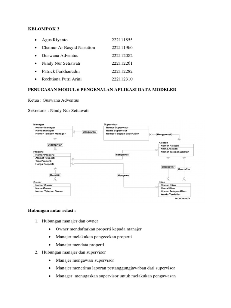 Hubungan Relasi dalam Data Modeler | PDF
