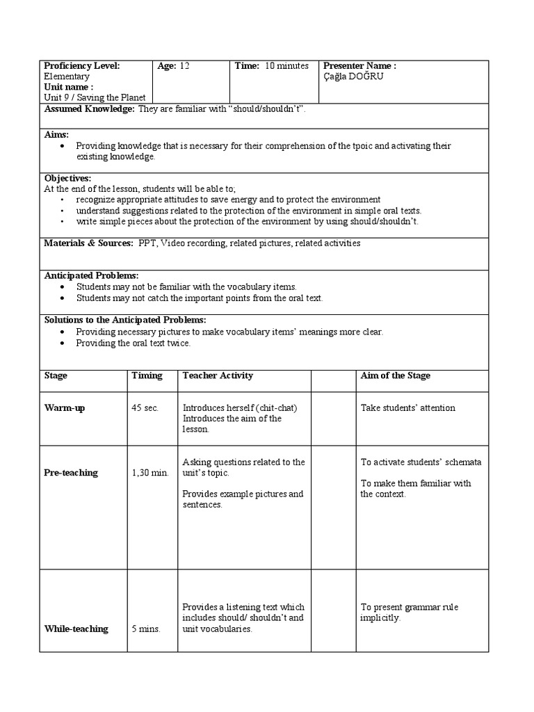 6th Grade Saving The Planet Lesson Plan | PDF