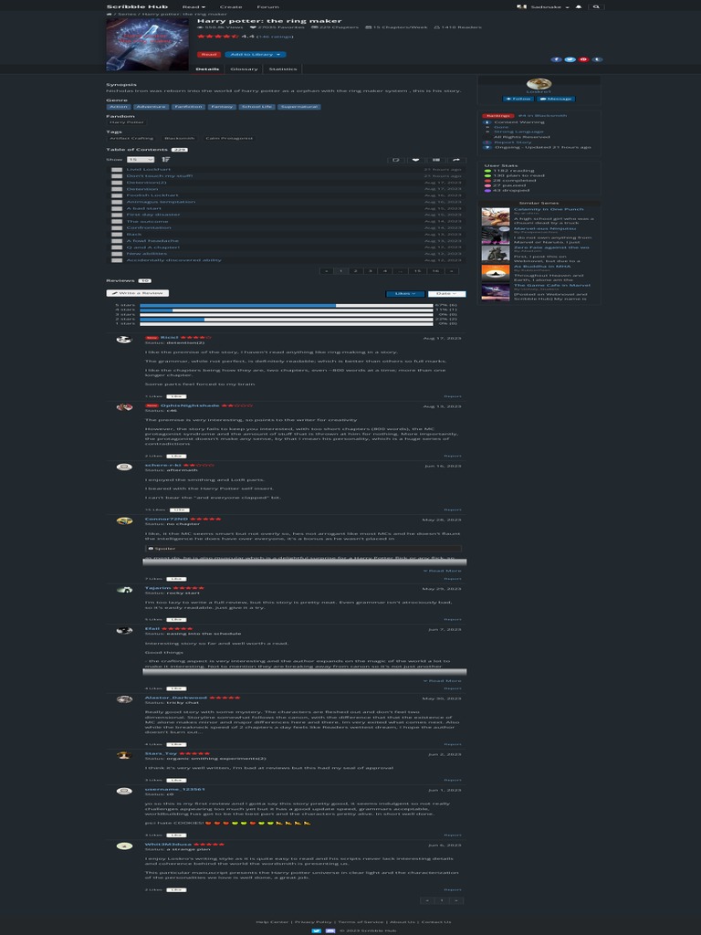Harry Potter - The Ring Maker - Scribble Hub | PDF