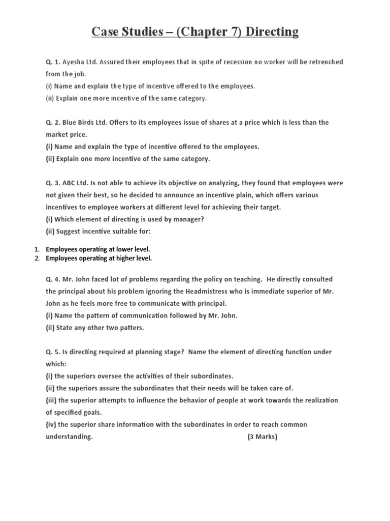 Xii BS - CH 7 Case Study | PDF