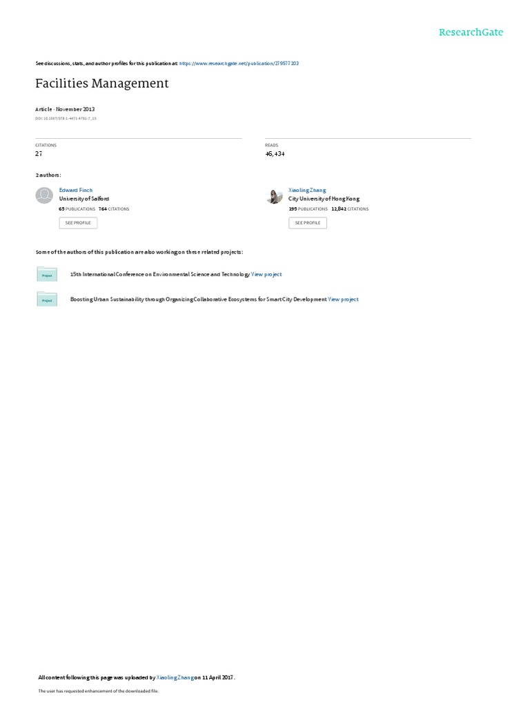 Facilities Management | PDF | Sustainability | Green Building