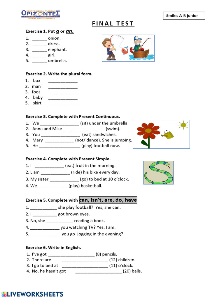 Anglisht Final Test Klasa 3 | PDF