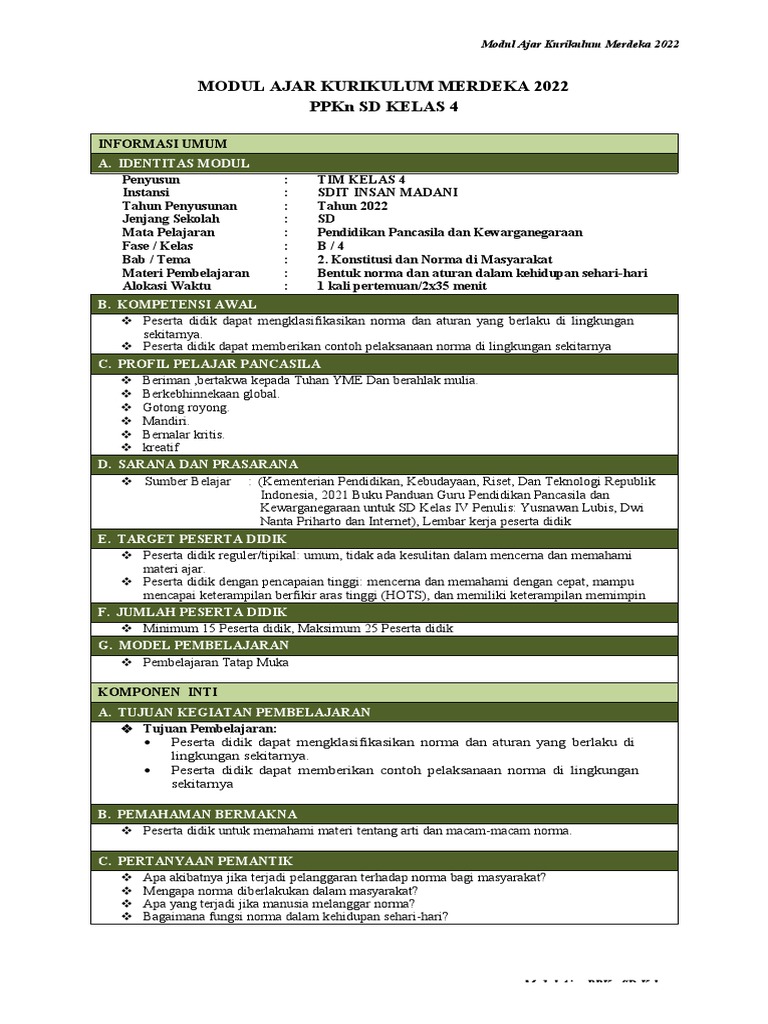 MA PPKN K4 BAB 2 | PDF