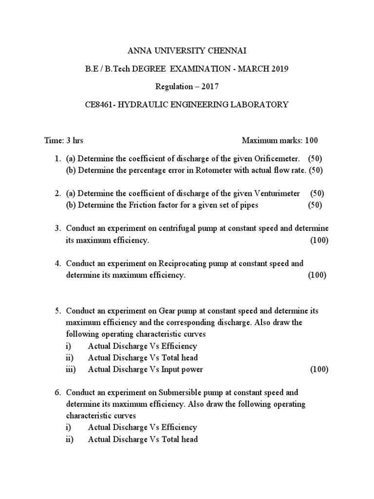Ahe Lab Question | PDF | Pump | Flow Measurement