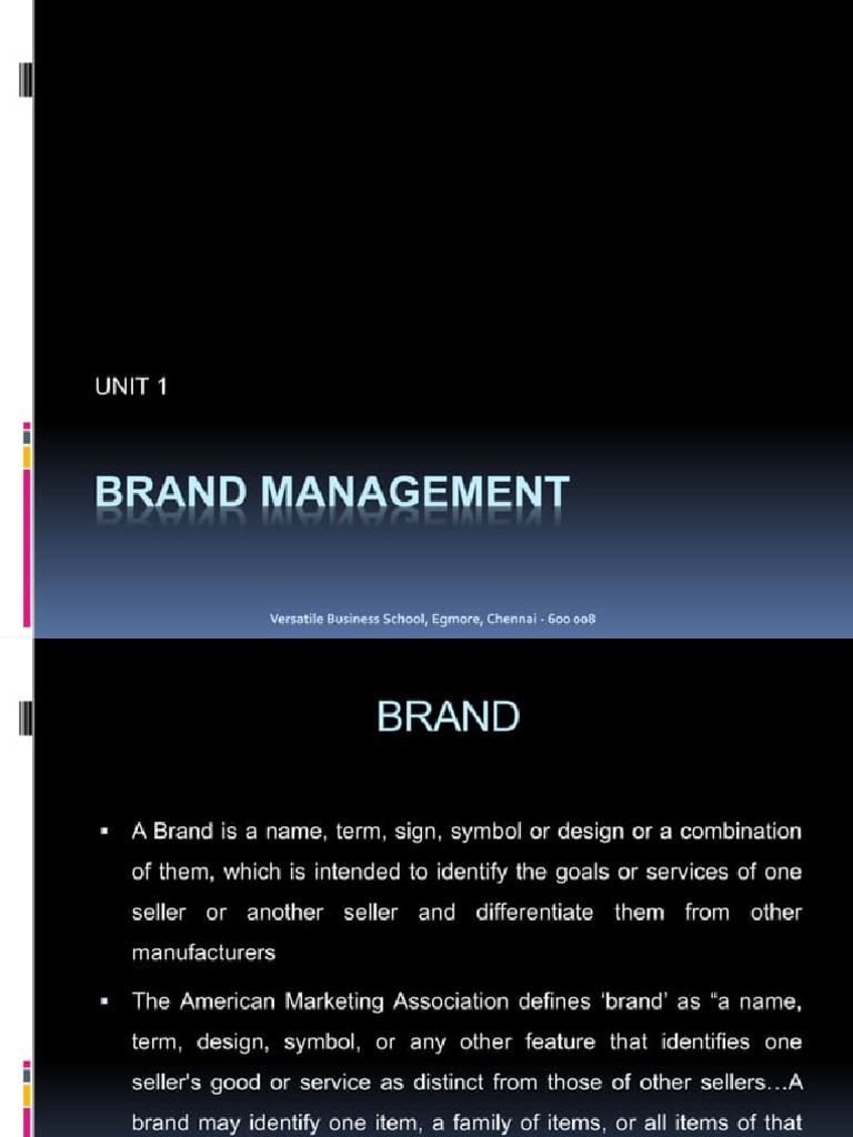Brand Management Full Notes | PDF