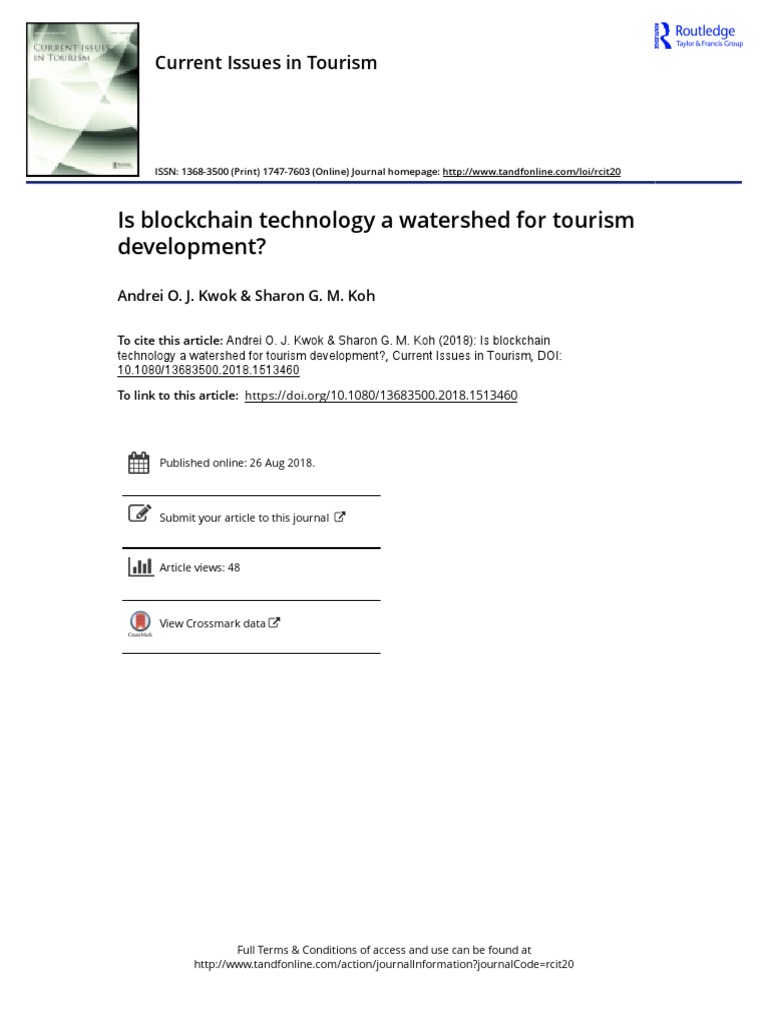 Blockchain's Impact on Island Tourism | PDF