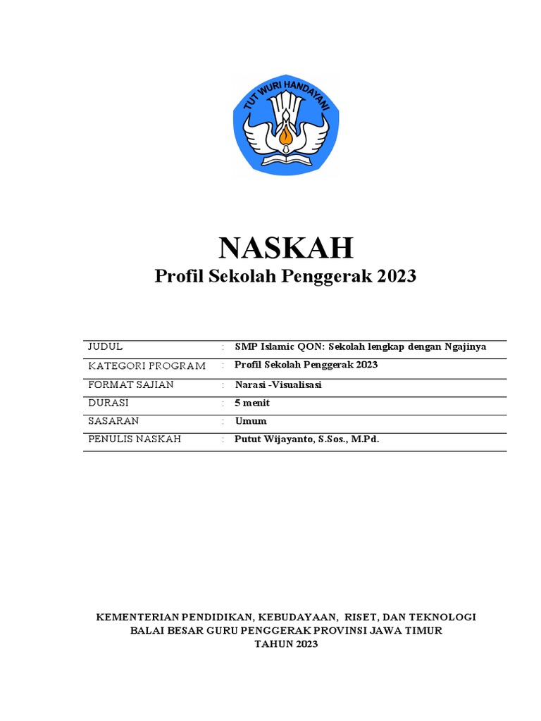 Putut-Naskah Profil PSP 2023 | PDF | Karier & Perkembangan | Ilmu Sosial