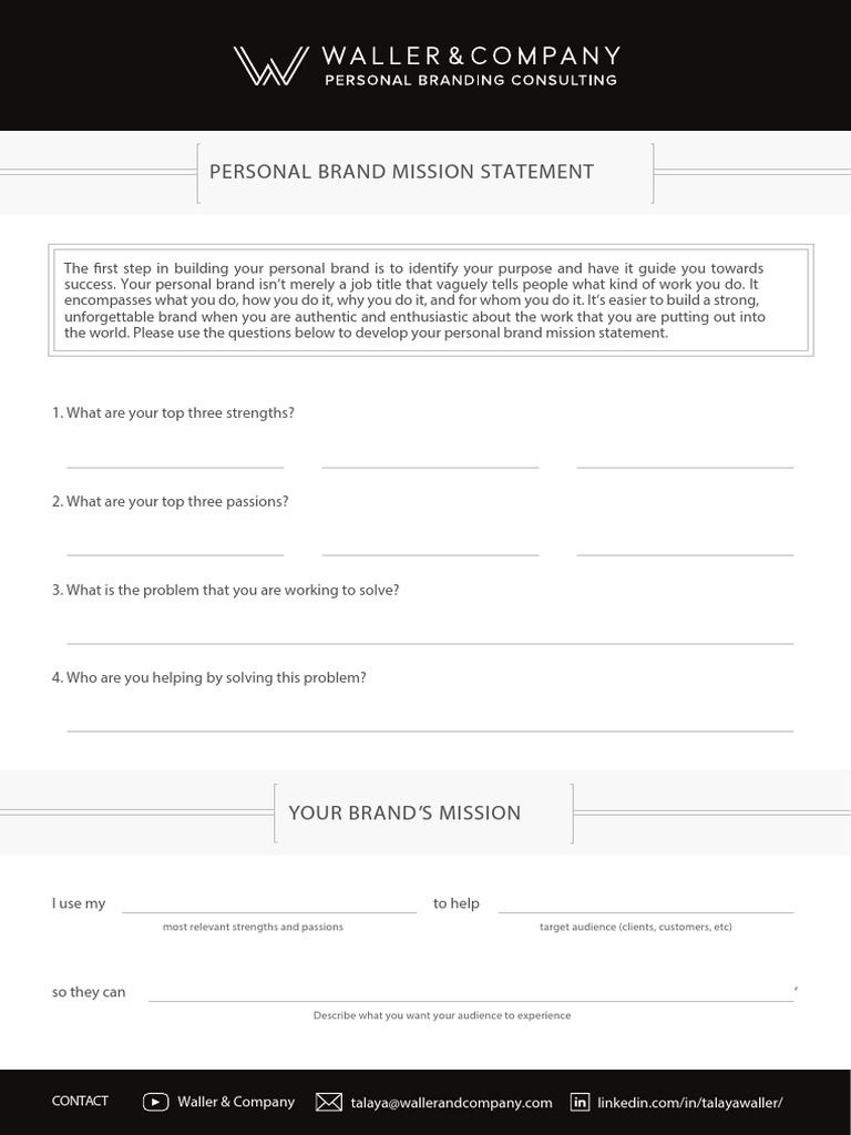 Personal Brand Mission Statement | PDF