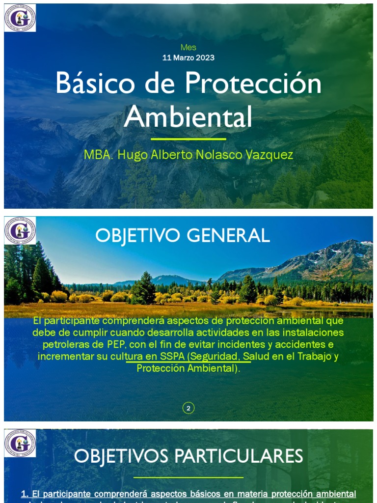 Presentacion Basico de Proteccion Ambiental | PDF | Ciencia y matemáticas