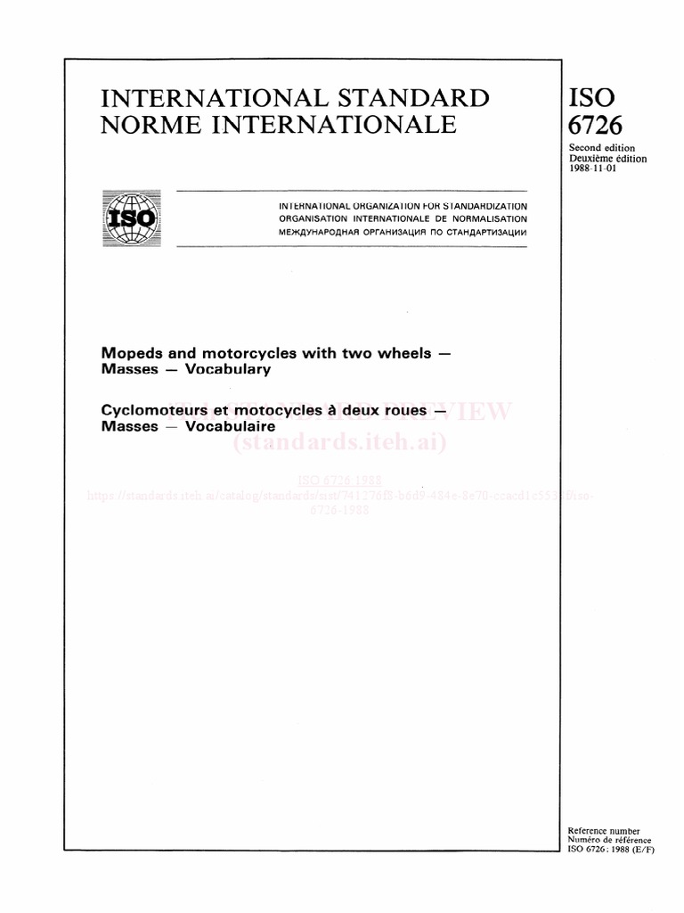 Iso 6726 1988 | PDF