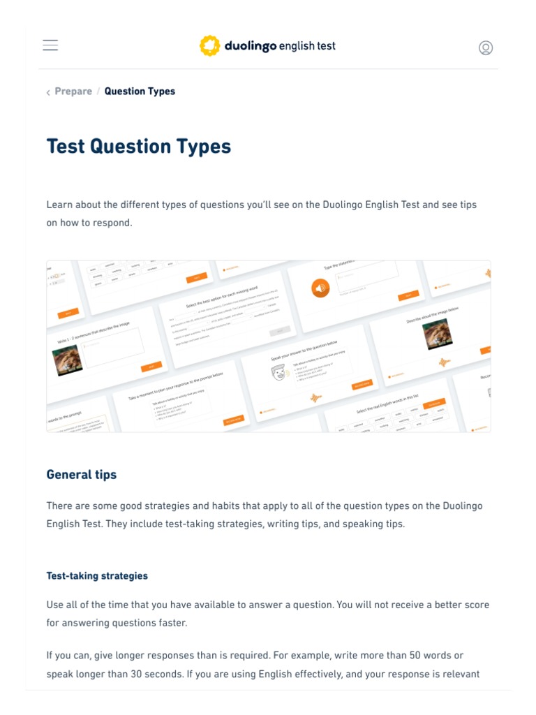 Duolingo English Test | PDF