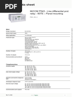 MiCOM P343 Generator Relay Specifications | PDF | Power Supply ...