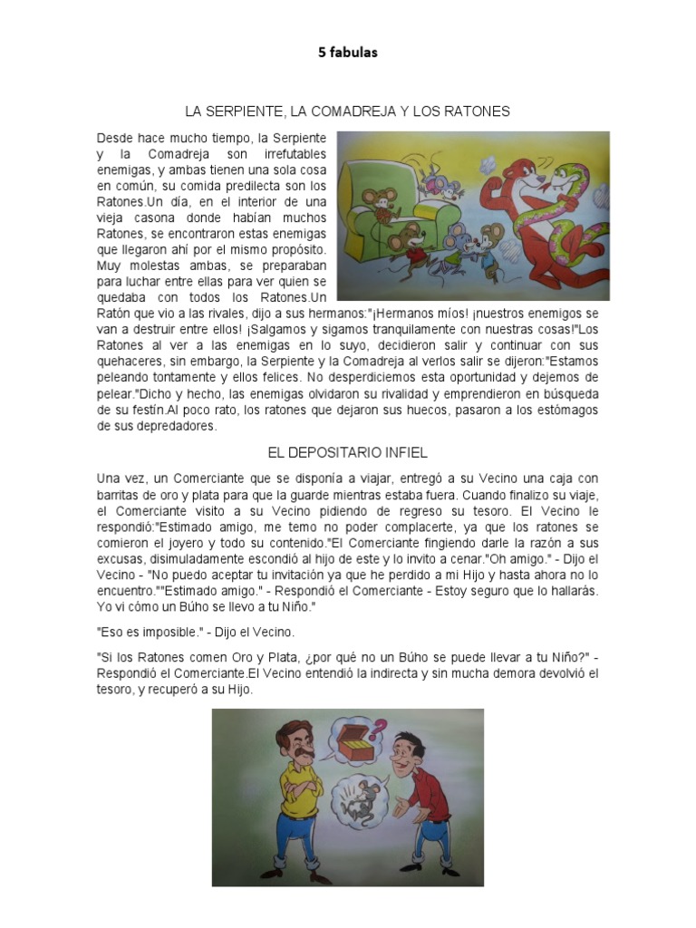 Cinco fábulas cortas para niños | PDF | Demonios