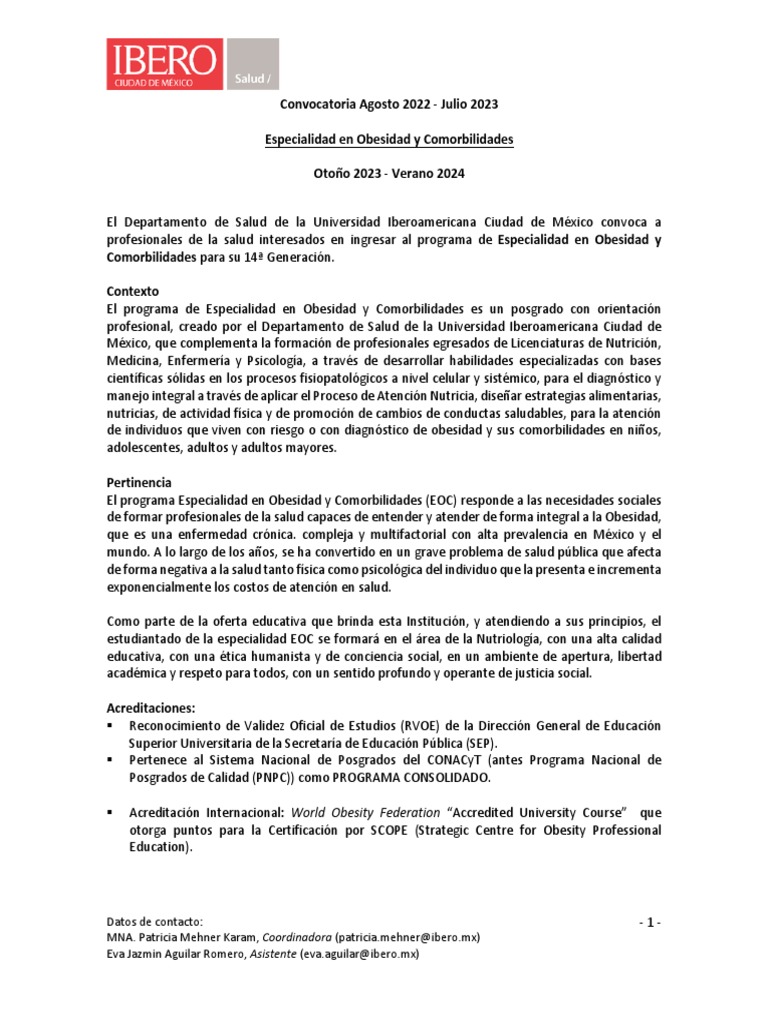 Convocatoria EOC - 2023-2024 PMK | PDF