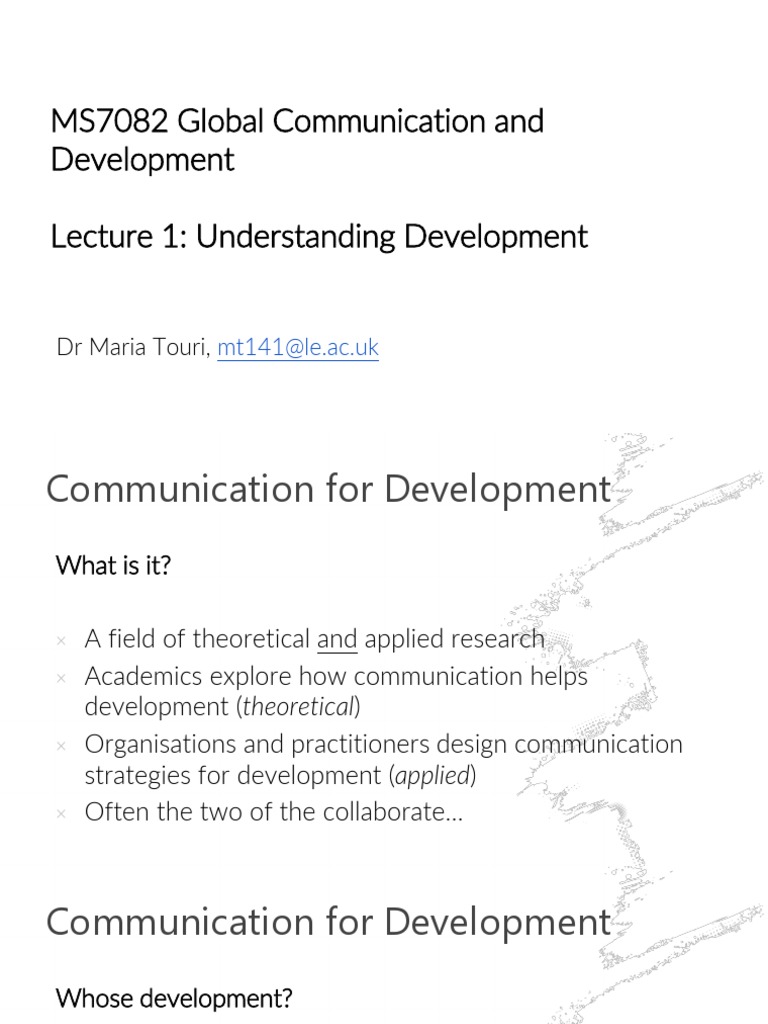 Lecure 1 - Understanding Development - 2023 | PDF
