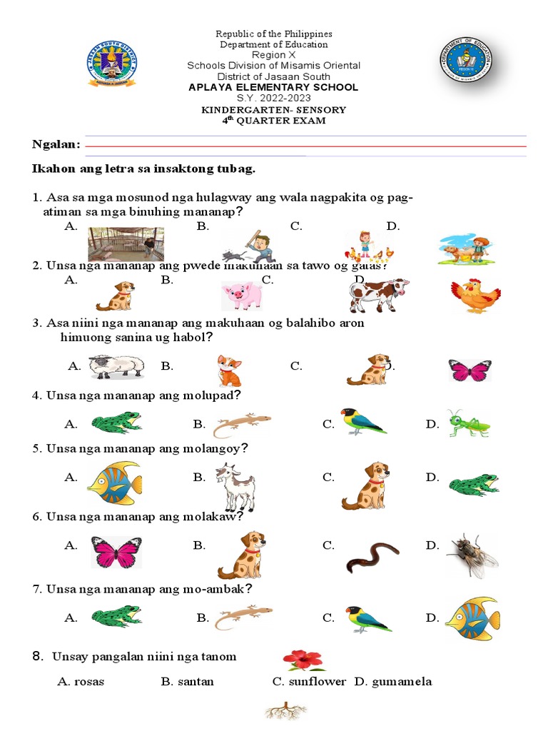 AES-4th-quarter-exam-2022-2023 | PDF