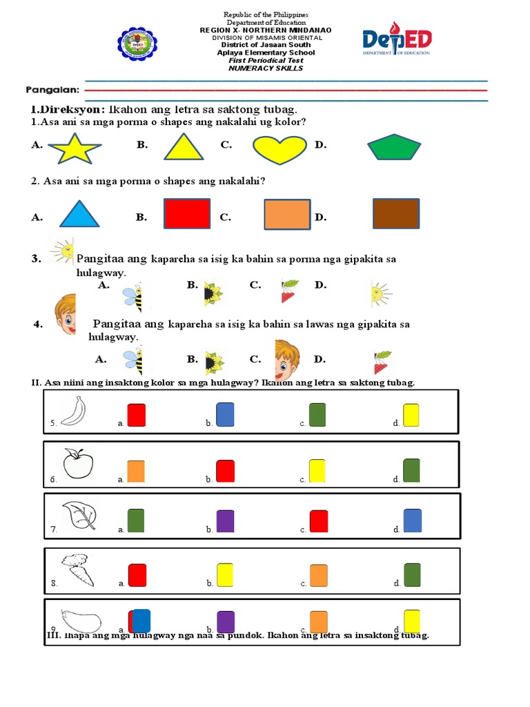 AES 1st Quarter Exam 2022 2023 | PDF