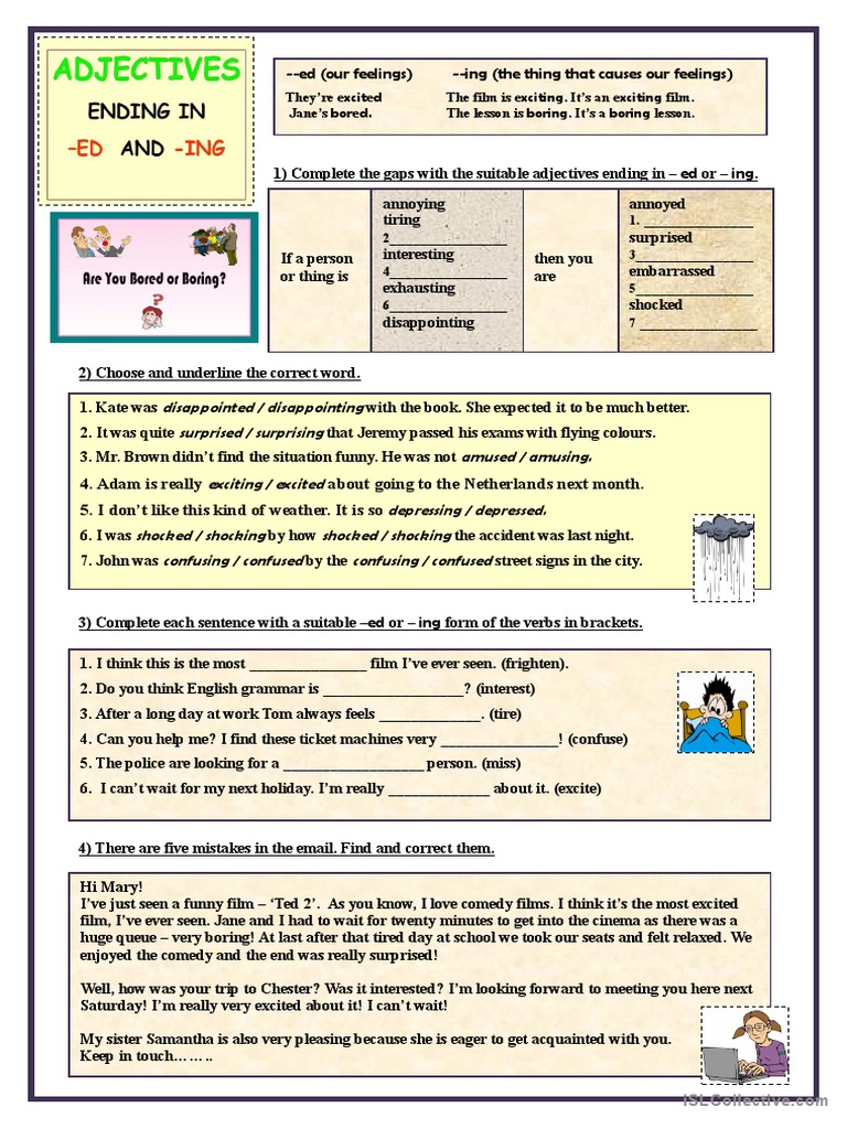 Adjective Forms and Error Correction Worksheet | PDF | Home & Garden