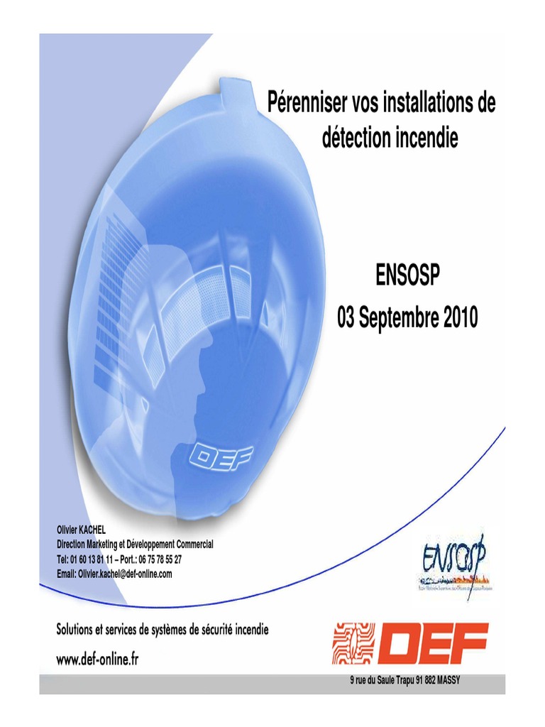 Présentation ENSOSP | PDF