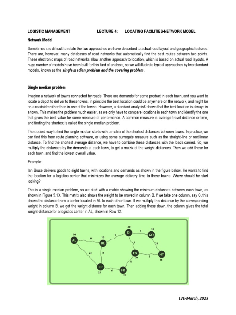 Lecture 4 Logistics Management | PDF | Supply Chain | Logistics