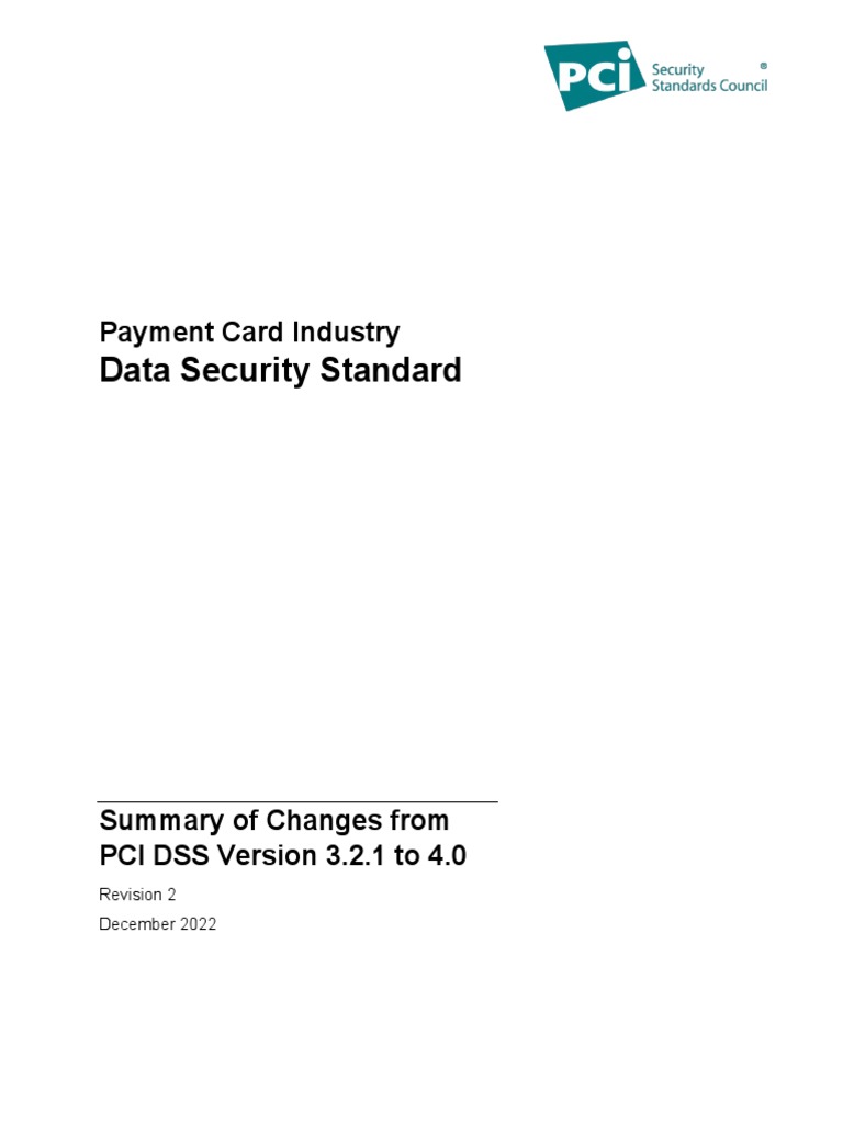 PCI DSS v3 2 1 To v4 0 Summary of Changes r2 | PDF