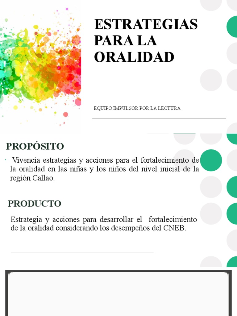 Estrategias para La Oralidad | PDF | Comunicación no verbal | Aprendizaje