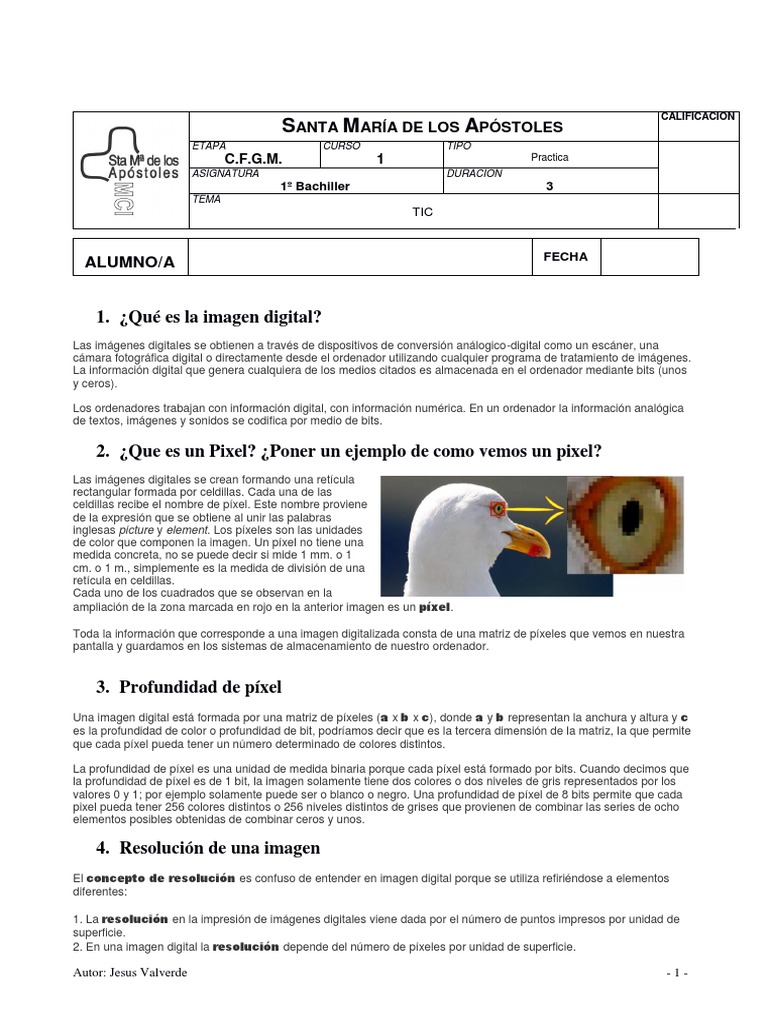 Practica 15 - Formatos Digitales - Solucionado | PDF | Resolución de ...