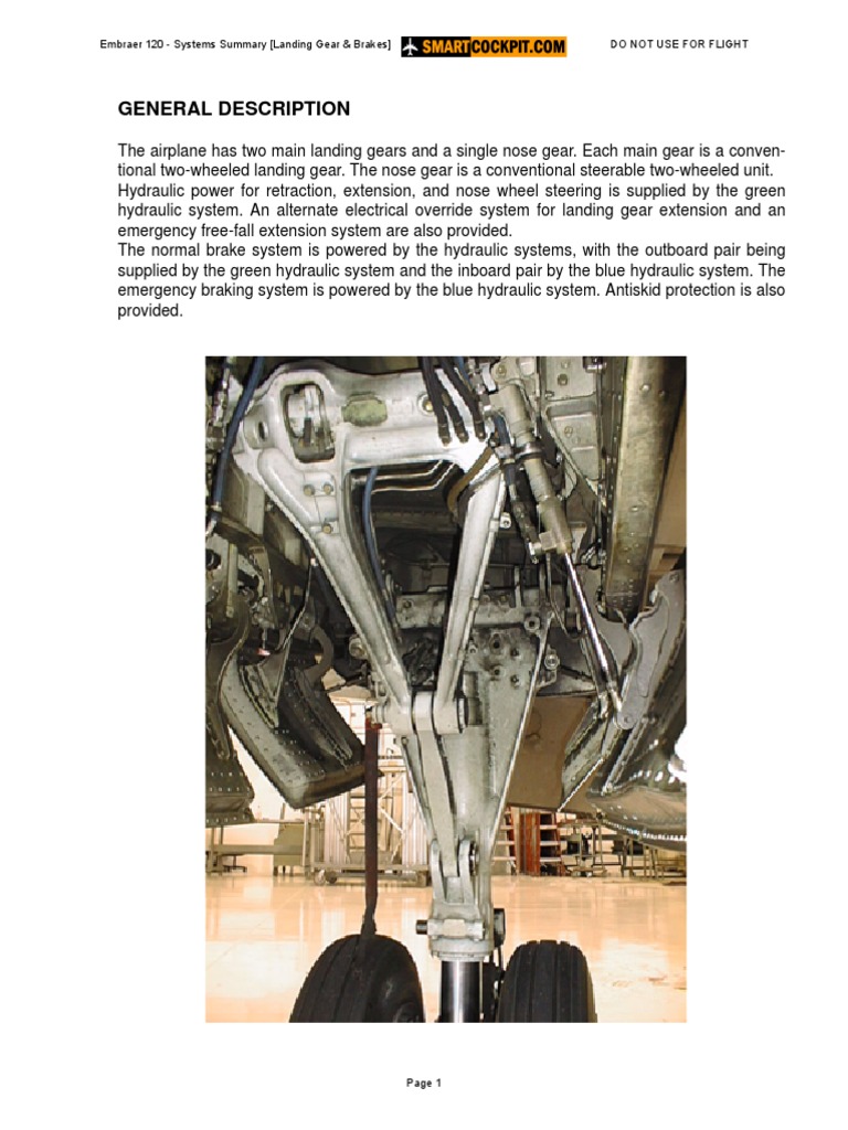 Embraer 120 Landing Gear Overview | PDF