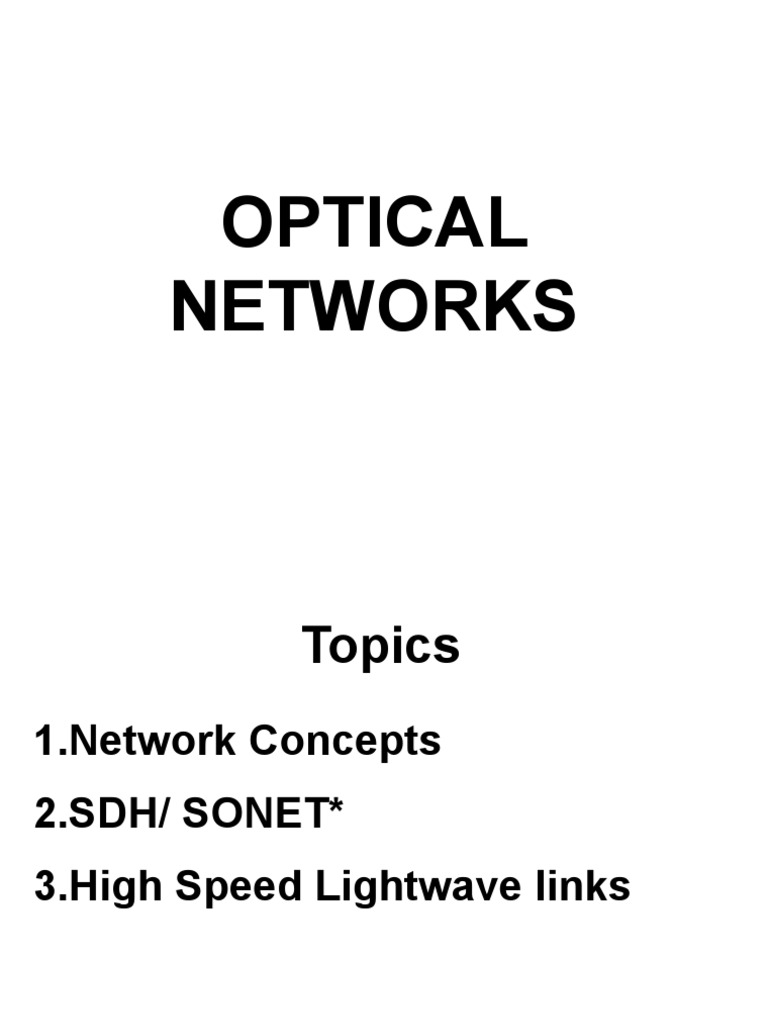 Optical Network Pdf Computer Network Network Topology