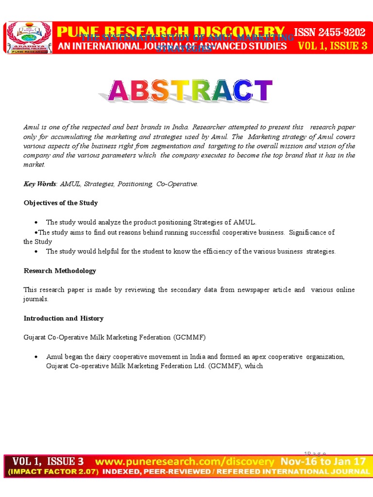 Amul Case Study by Prakriti Mishra | PDF | Brand | Marketing