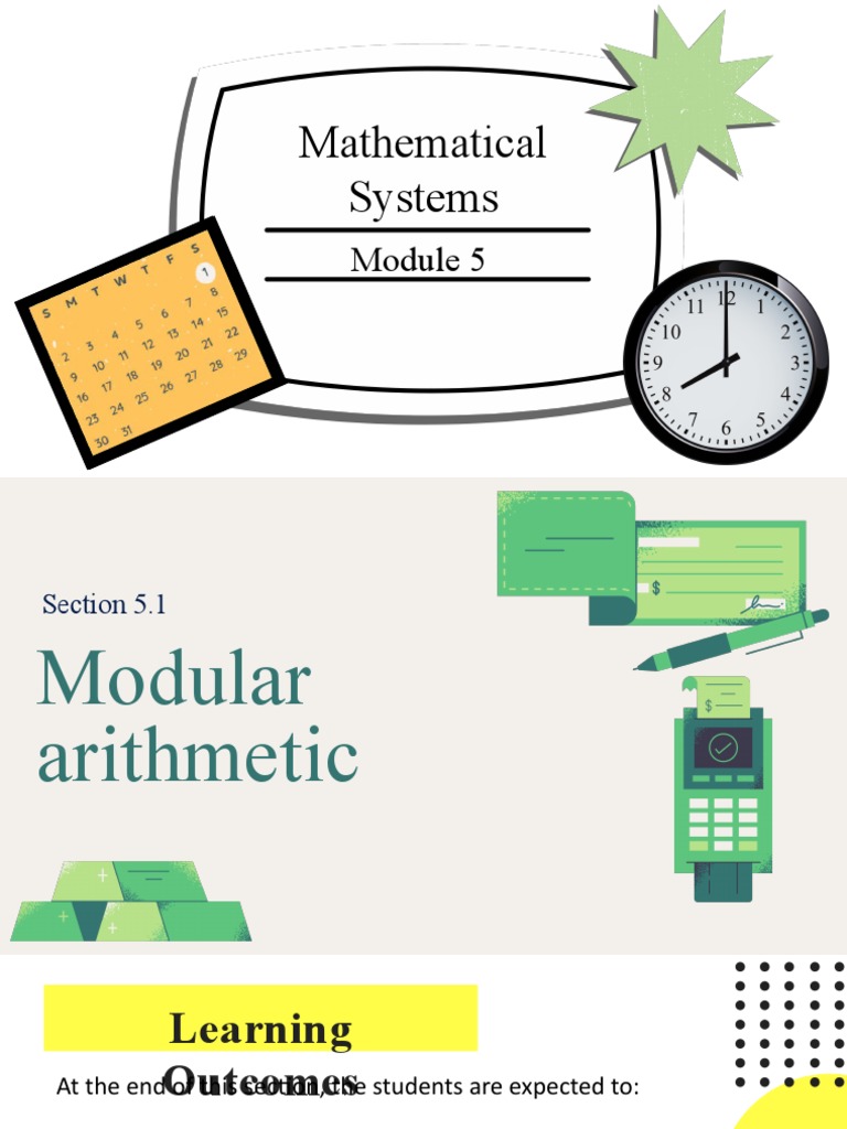 5.1 Modular Arithmetic Part 1 | PDF