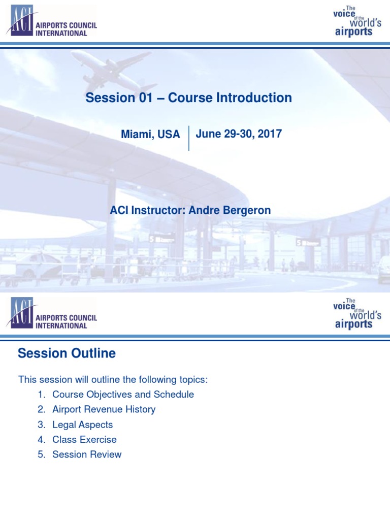 Module 01 Course Introduction | PDF | Airport | Airlines