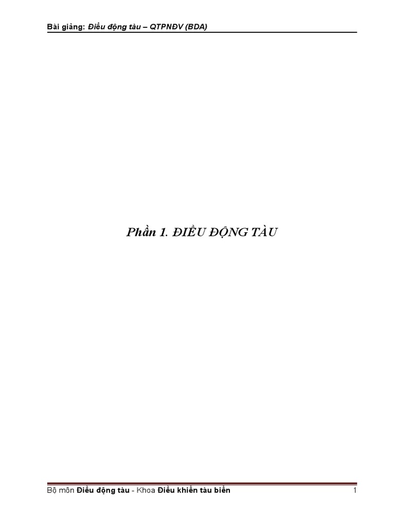 Bai Giang Dieu Dong Tau - QTTV (BDA) | PDF