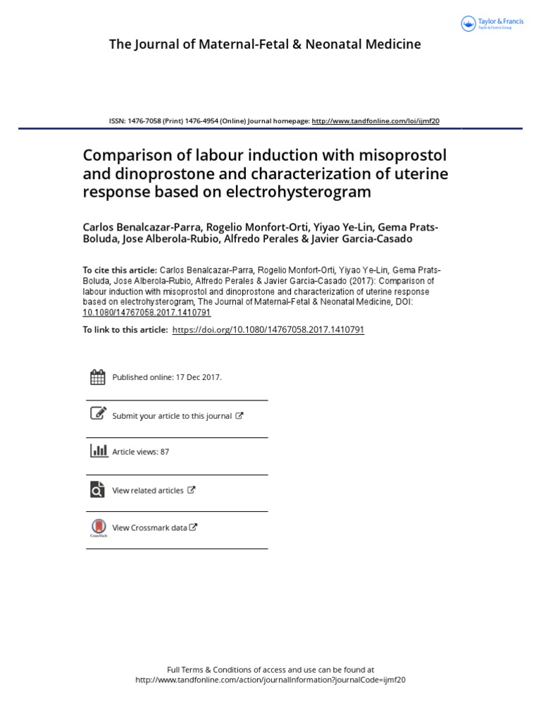 Comparison of Labour Induction With Misoprostol and Dinoprostone and ...