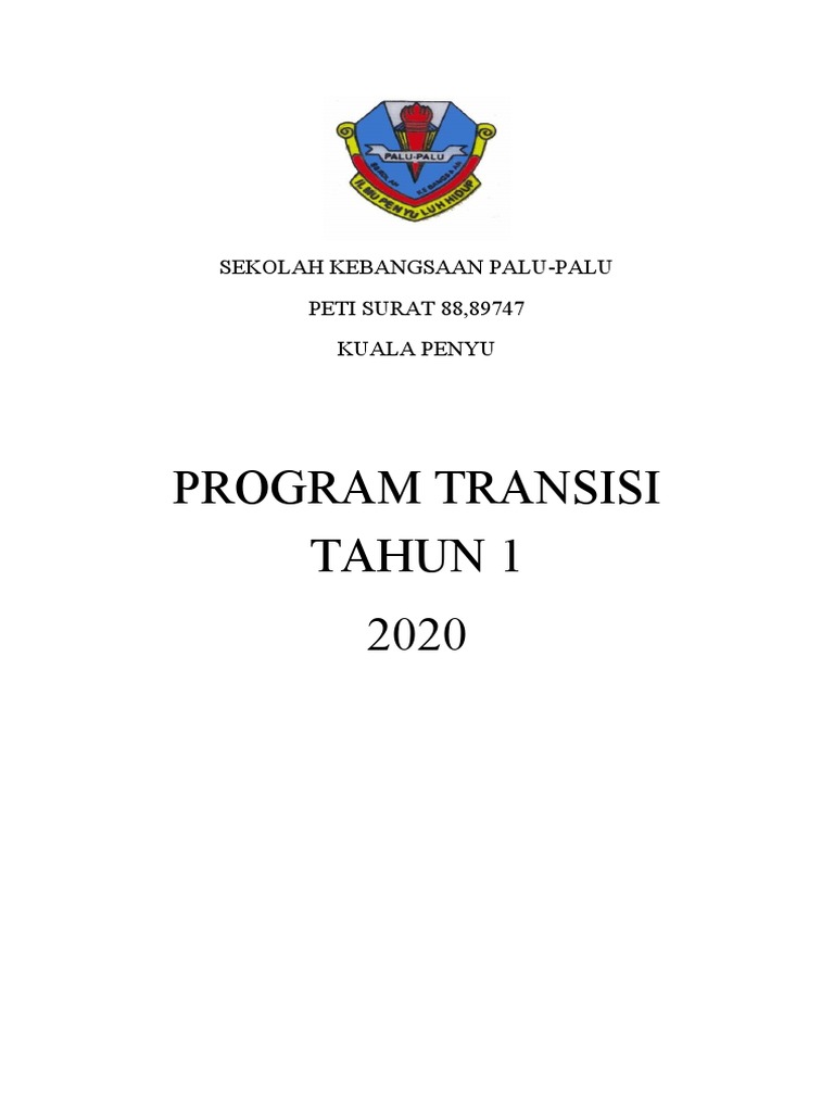 Program Transisi Tahun 1 2020 | PDF