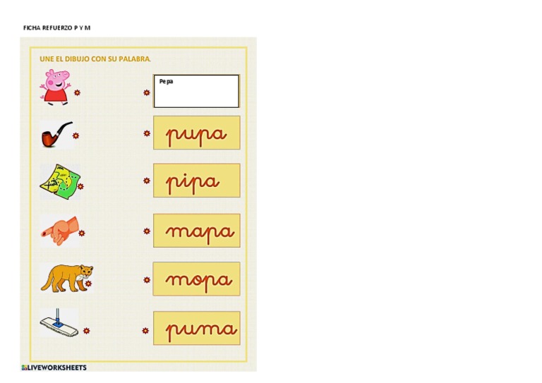 Ficha Refuerzo P y M | PDF