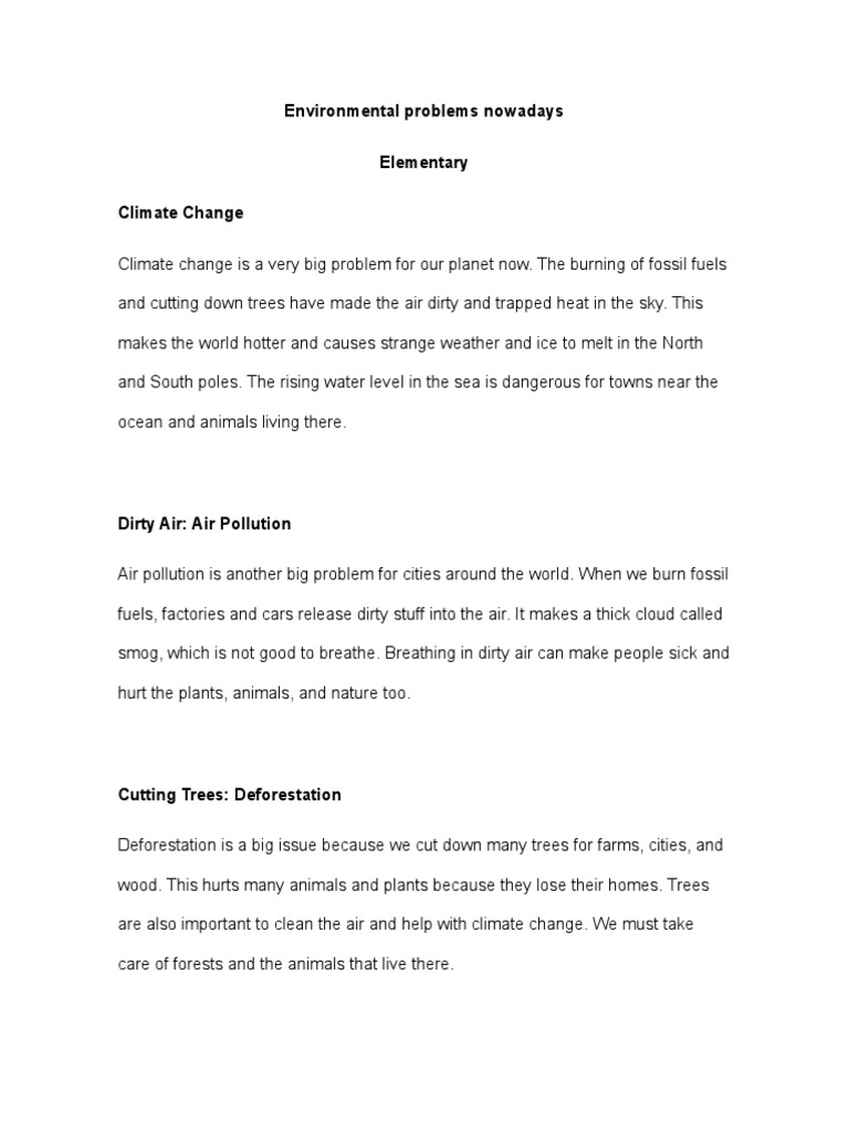 Text Environmental Problems | PDF | Home & Garden | Technology ...
