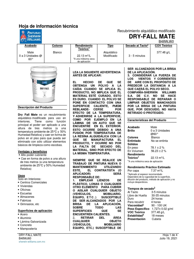 B48WJ60 Dry-Fall Mate | PDF