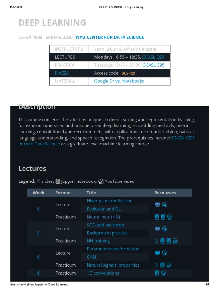 DEEP LEARNING Deep Learning | PDF