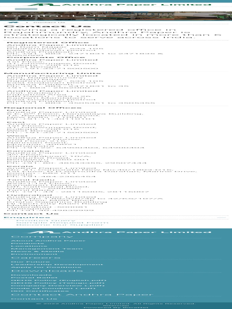 Andhra Paper Limited | PDF