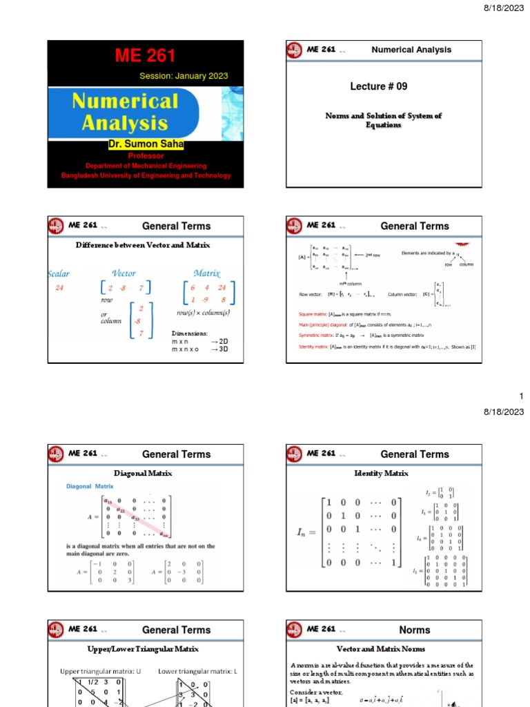 Lecture Matrix Norms Print PDF