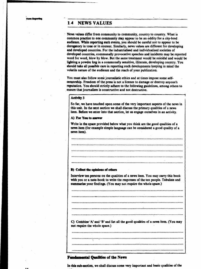 News Values | PDF