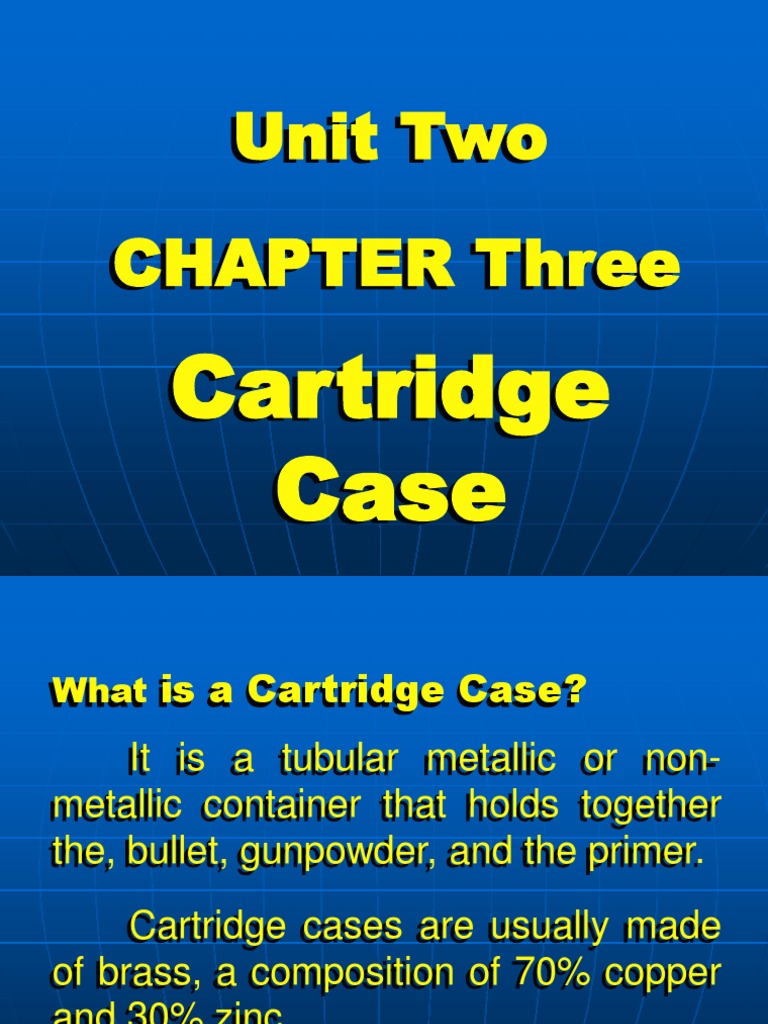 Cartridge Case Anatomy & Functions | PDF | History