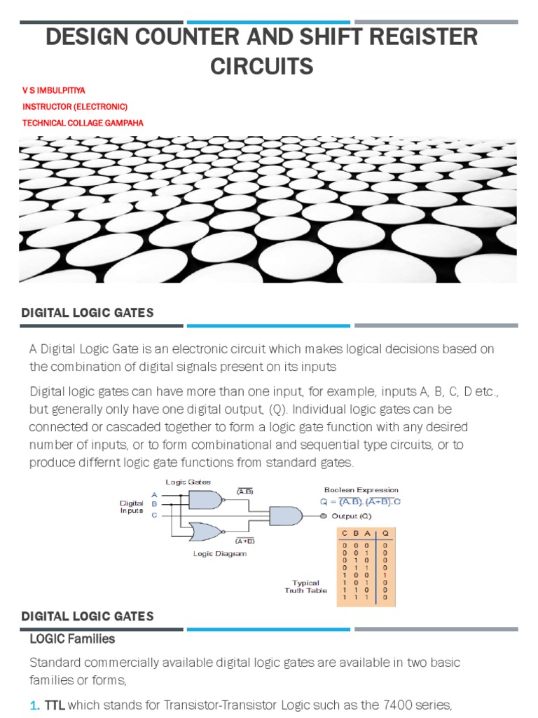 Design Counter and Shift Register Circuits 01 | PDF