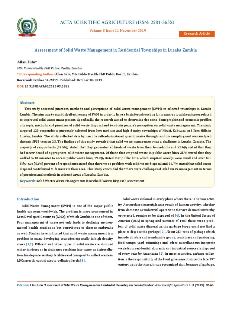 Field Project | PDF | Waste Management | Municipal Solid Waste